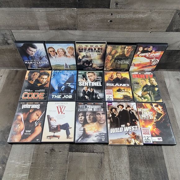 Media | Lot Of 15 Dvds Brolin Freeman Douglas Banderas Sutherland More ...